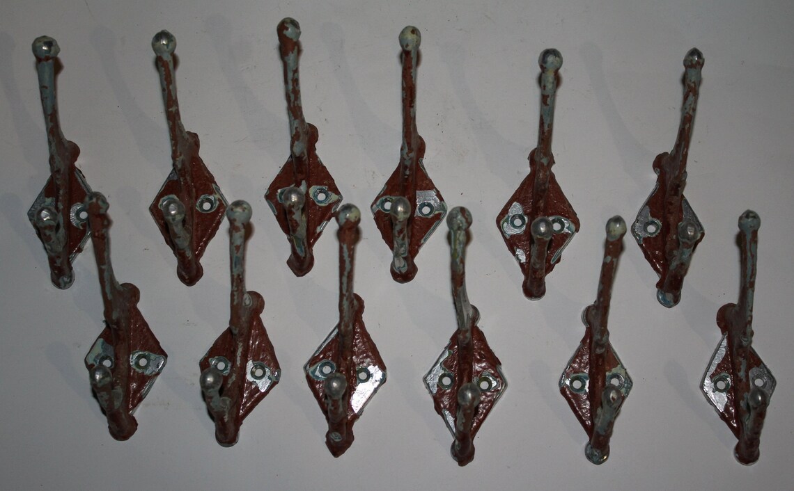 Set of 12 Soviet Wall Hooks. Soviet Coat Hook. Metal Wall Hook. Vintage ...