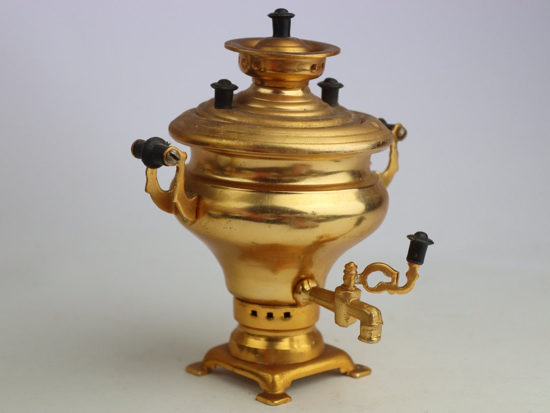 Mini Samovar. Soviet Small Metal Figurine Samovar. Vintage Statuette ...