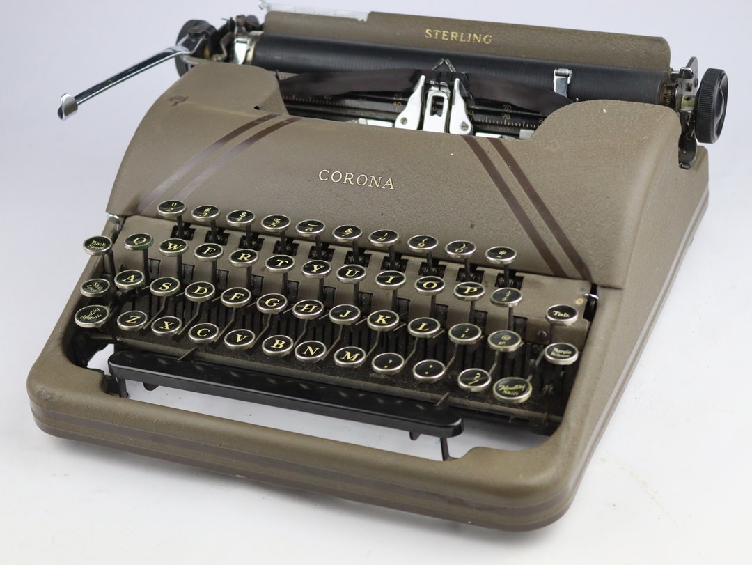 Antique Typewriter Corona Sterling, Vintage Typewriter Corona , Old USA ...