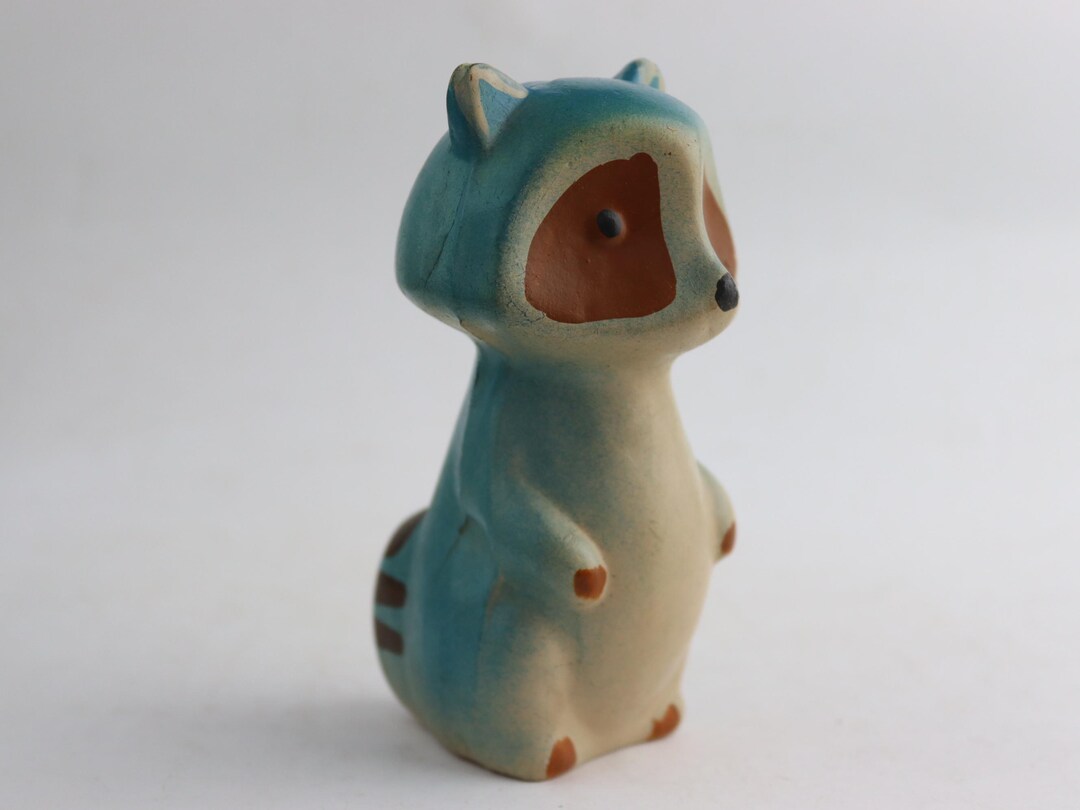 13 Cm Vintage Rubber Toy Raccoon, Soviet Racoon, Coon, Soviet Doll ...