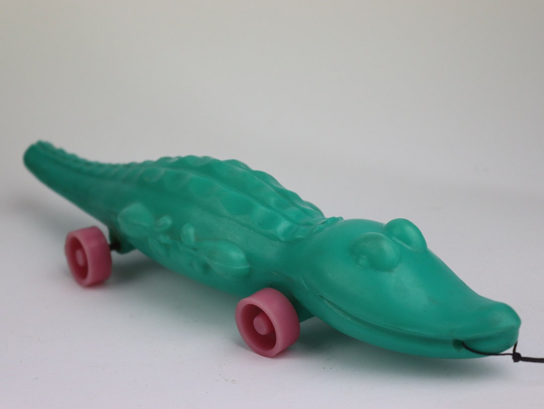 Soviet Plastic Toy Crocodile on the Waves Vintage Rolling - Etsy