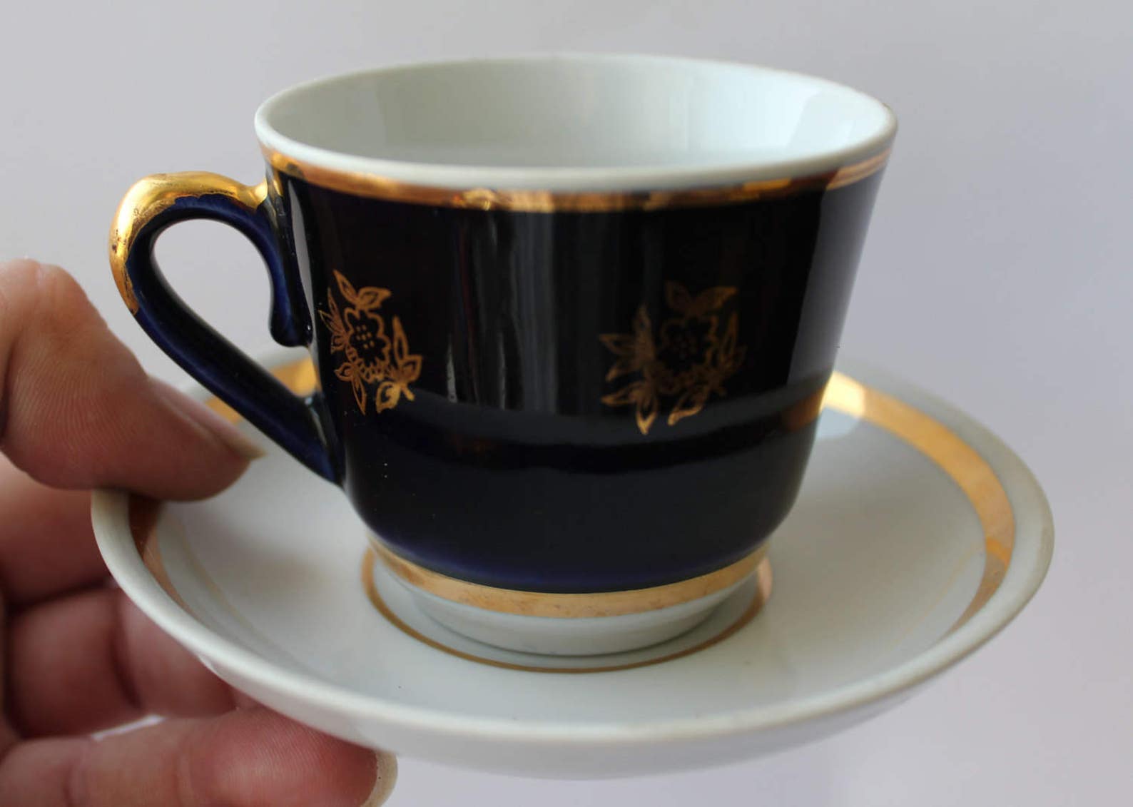 Soviet Cobalt Coffee Set for 6 Persons Soviet Tea Set Soviet | Etsy