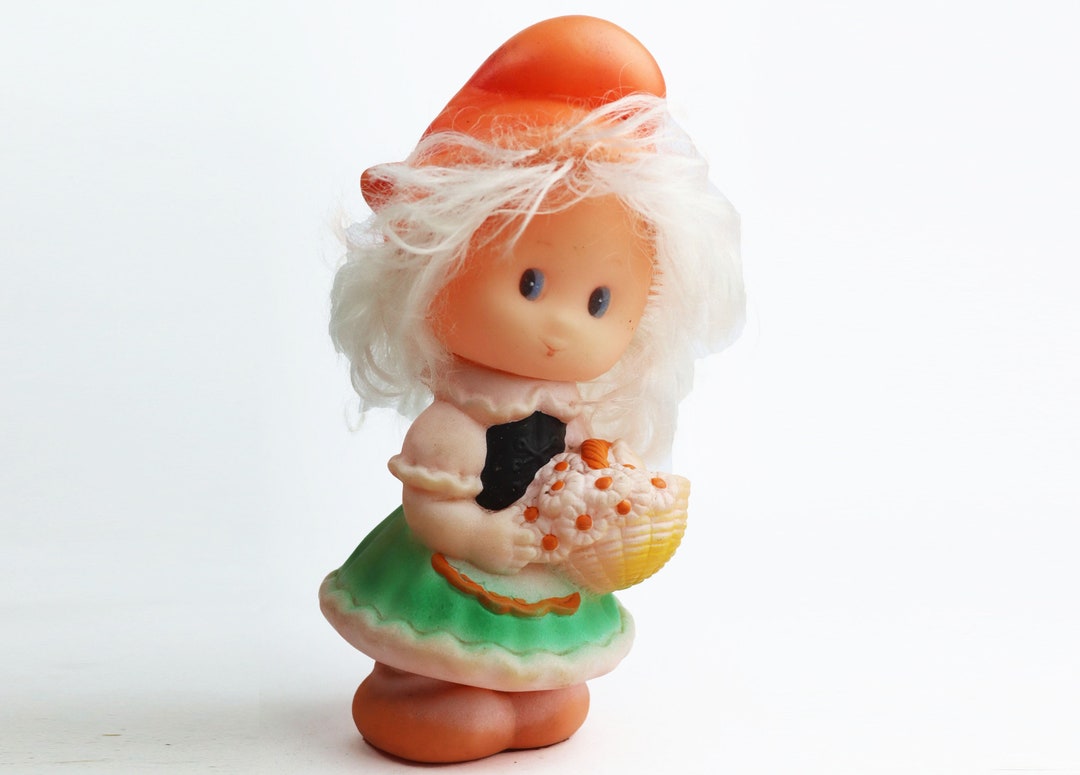 23 Cm Soviet Rubber Funny Little Red Riding Hood, Vintage Toy Girl ...