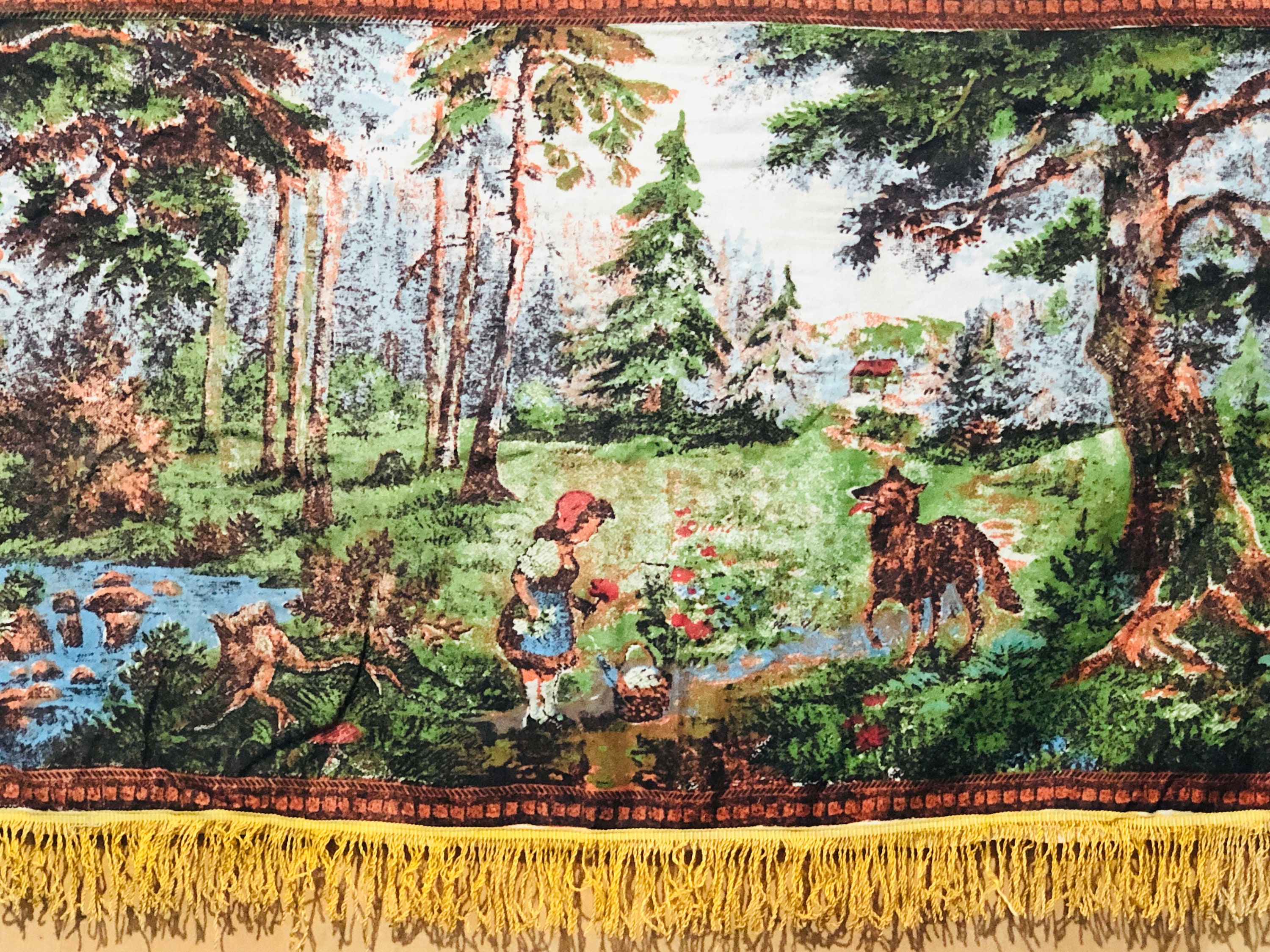 Rare Vintage Cotton Carpet Tapestry Carpet Vintage Wall - Etsy