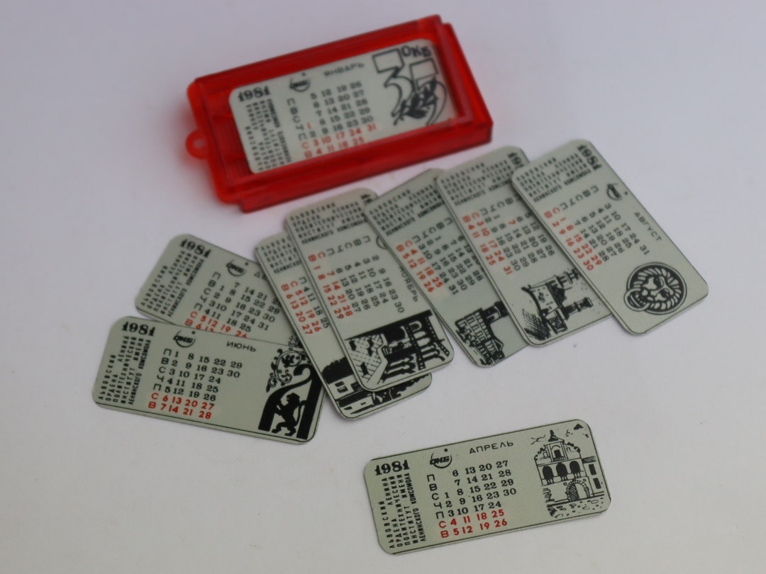 1981 Rare Miniature Calendar With Views of Lviv. Soviet Metal Pocket ...