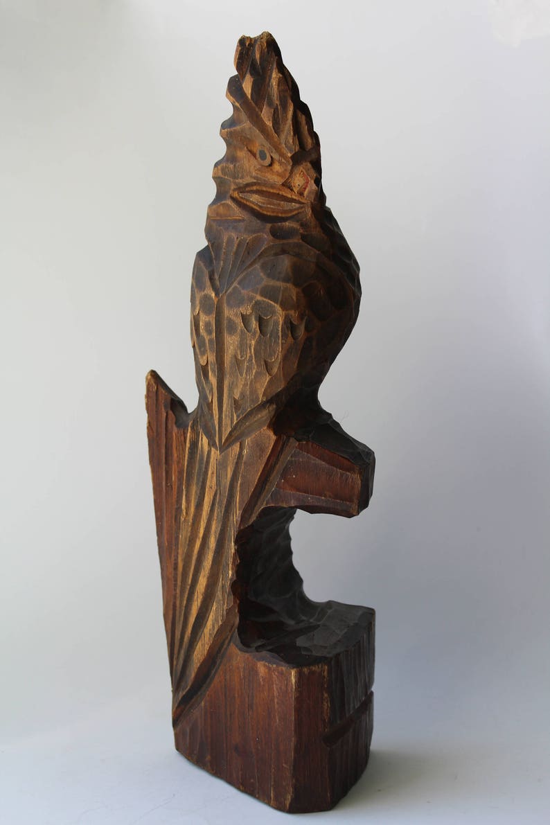 Soviet Hand Carved Wooden Parrot Parrot Hand Made Wood - Etsy