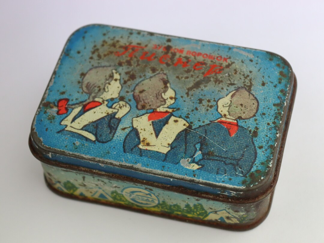 Very Rare Soviet Tin Box Moscow Pioneers, Soviet Propaganda, Communist ...