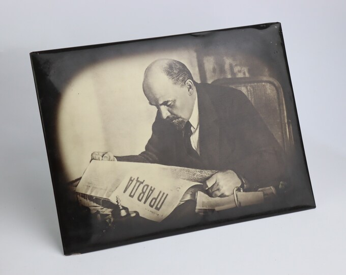 Rare Soviet Wall Desk Black-white Photo-picture Lenin. Wall Decor Lenin ...