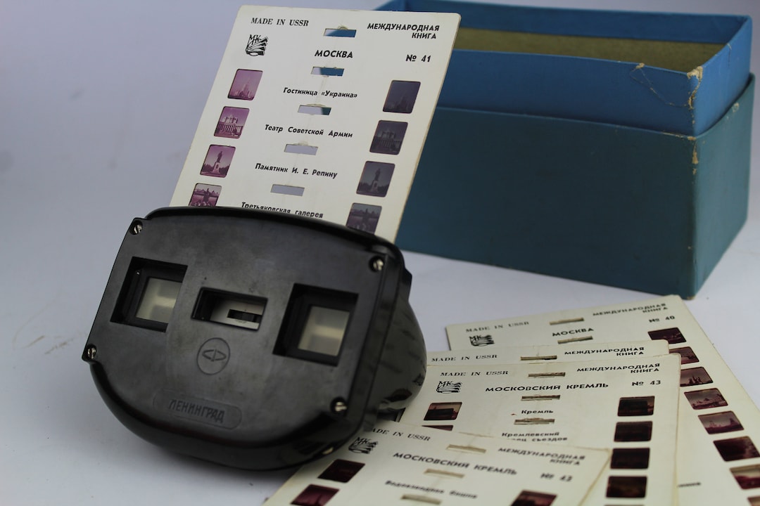 Soviet Stereoscope. Vintage Diascope. Vintage Stereoscope. Slide Viewer ...