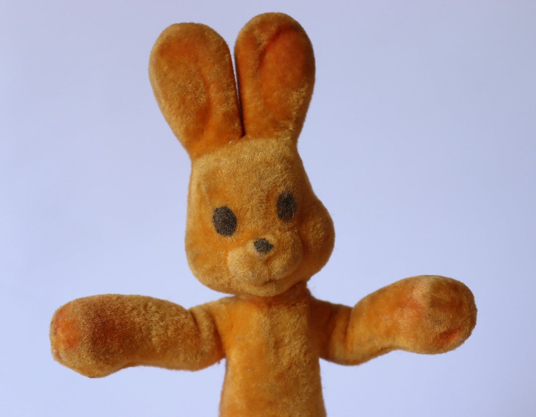 20 Cm Soviet Soft Polymer Bunny Toy, Flocked Toy, Flocking Toy Hare ...