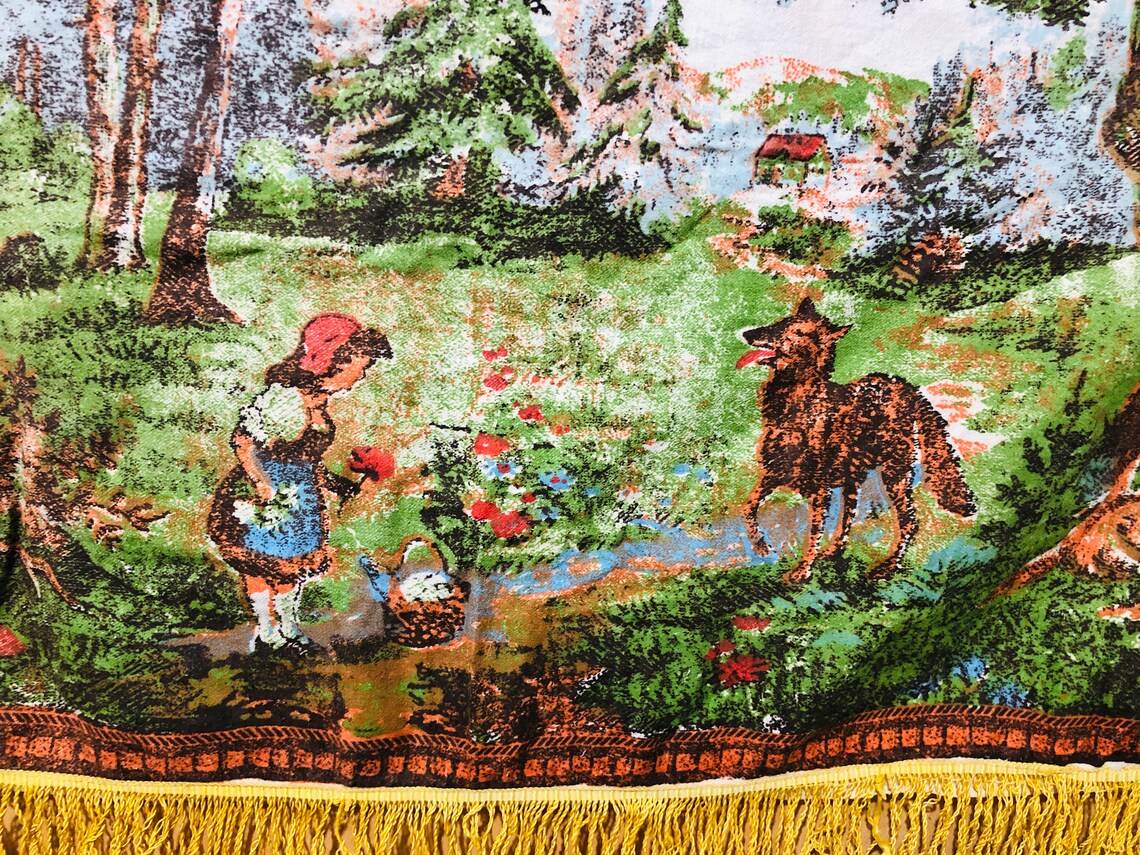 Rare Vintage Cotton Carpet Tapestry Carpet Vintage Wall - Etsy