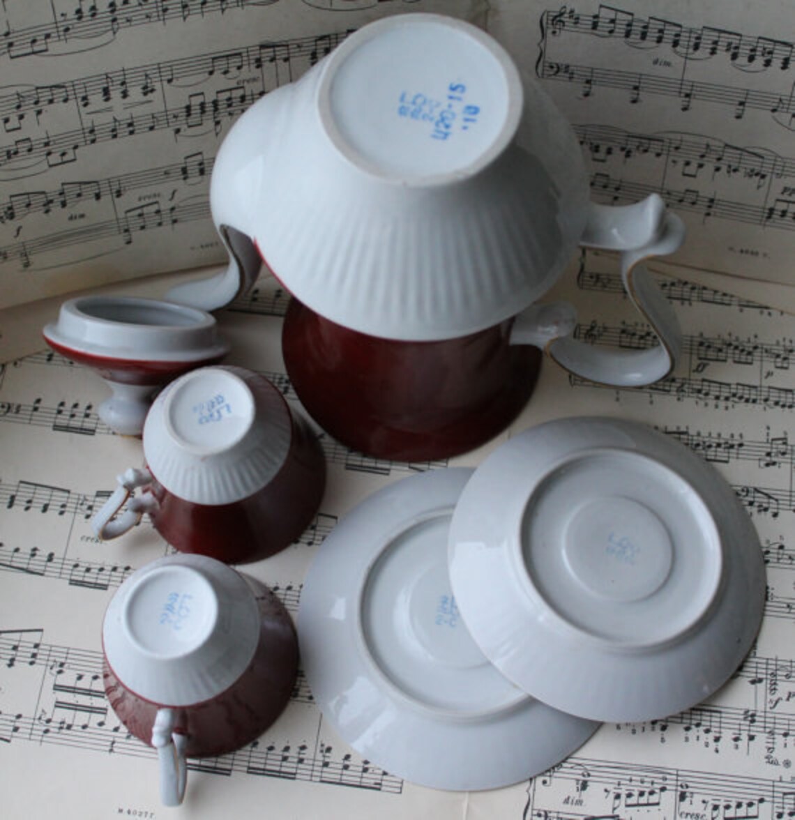 Soviet Coffee Set for 2 Persons Soviet Tea Set Soviet - Etsy