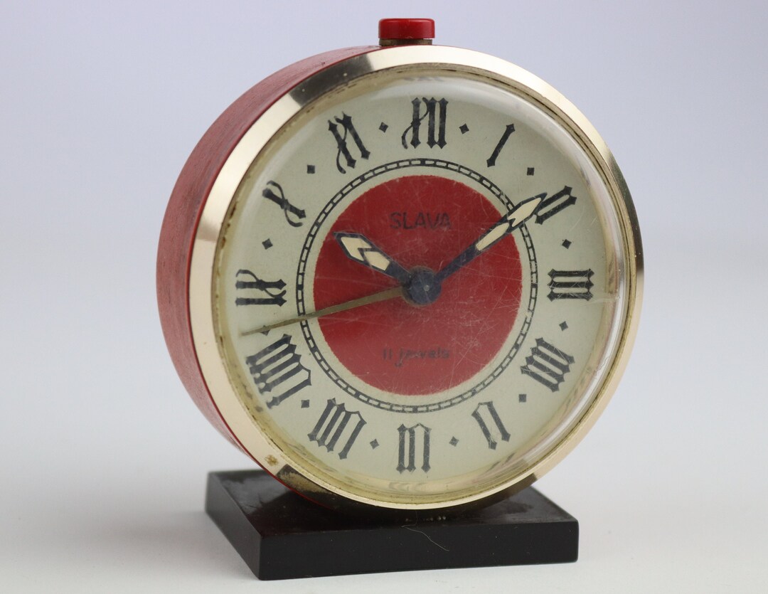 Working Soviet Alarm Clock. Desk Clock USSR. Vintage Clock Slava,gift ...