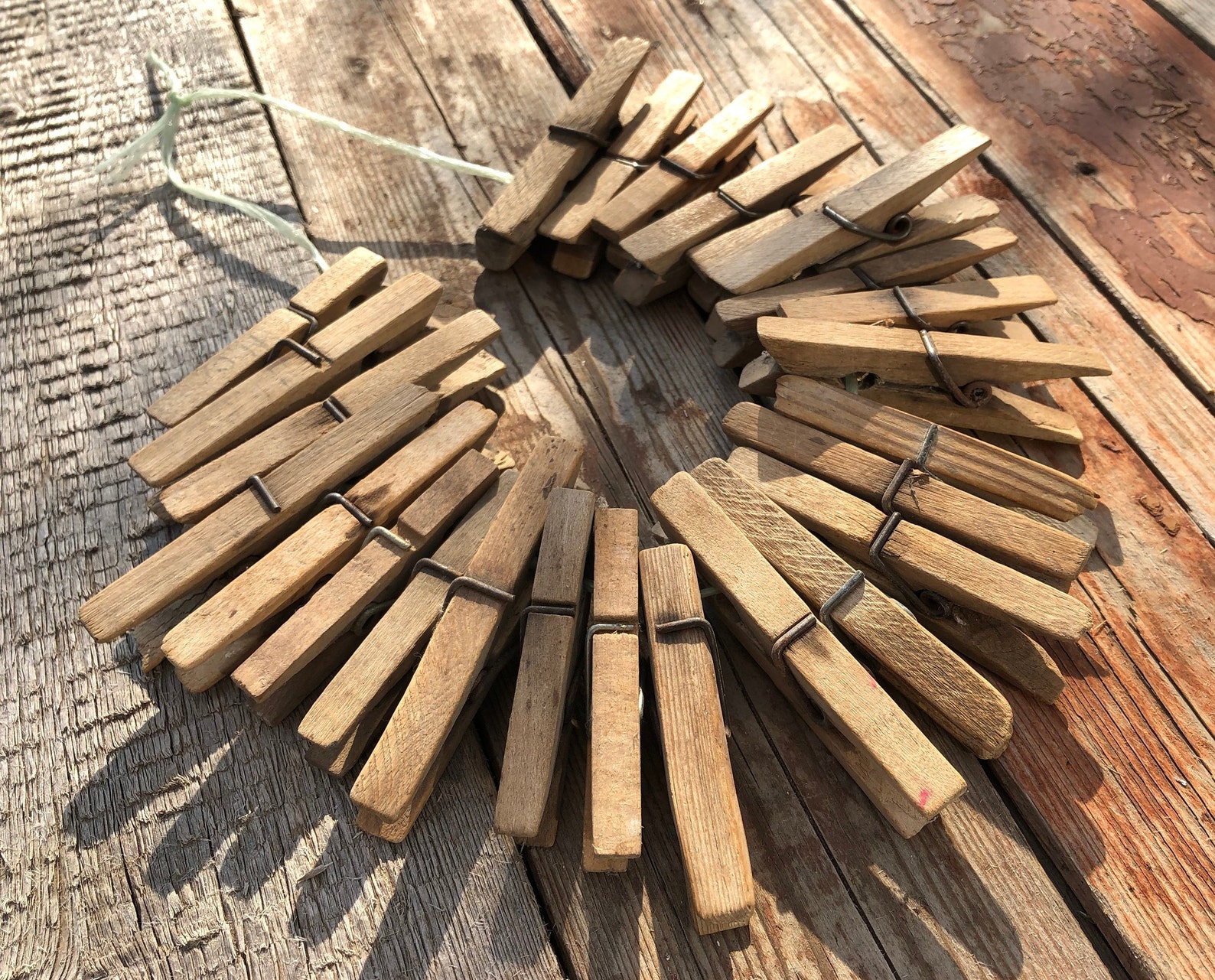 Set of 25 Wooden Clothes clips. Wooden Clothes clips. | Etsy