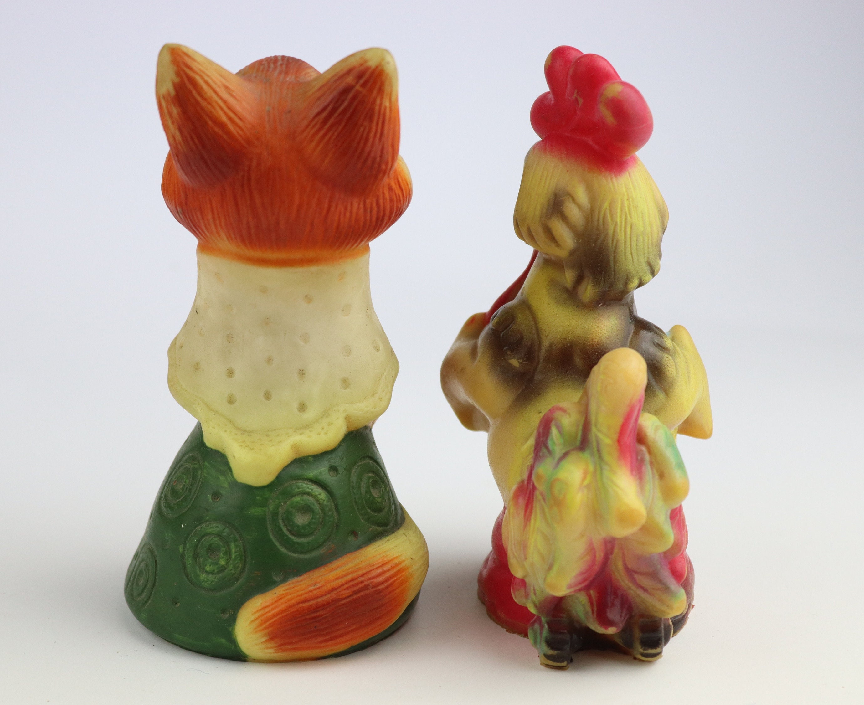 Soviet Rubber Fox With Cockerel Soviet Toy Vintage Toy | Etsy