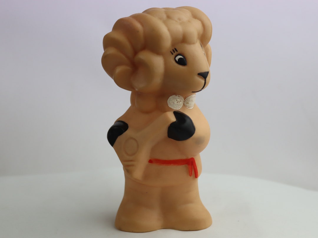 15 Cm Soviet Rubber Balalaika Player Lamb, Little Sheep, Vintage Toy ...