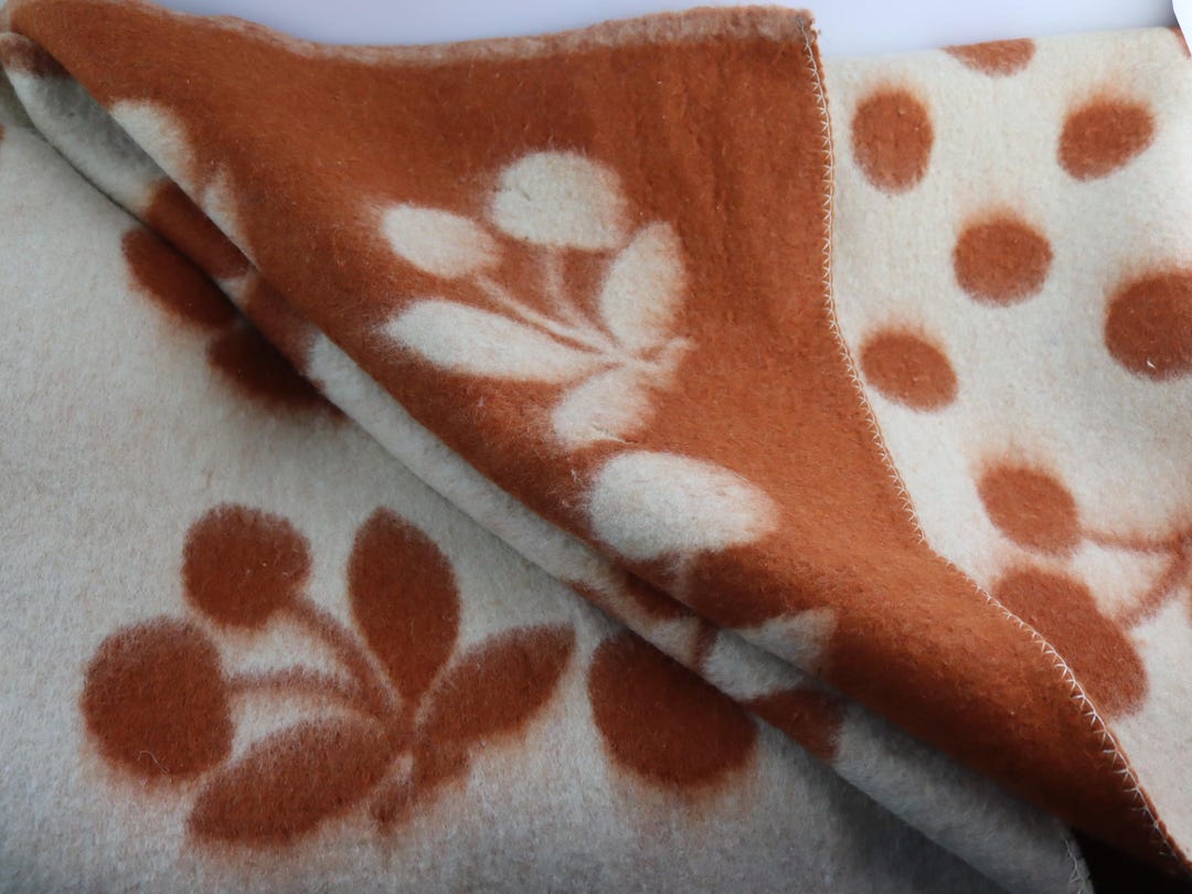 New 140x100 Cm Soviet Wool Blanket, Baby Ussr Coverlet, Vintage Heavy ...