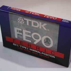 NEW Audio Cassette Tape TDK FE90, Vintage Cassette, Sealed TDK Fe 90 ...