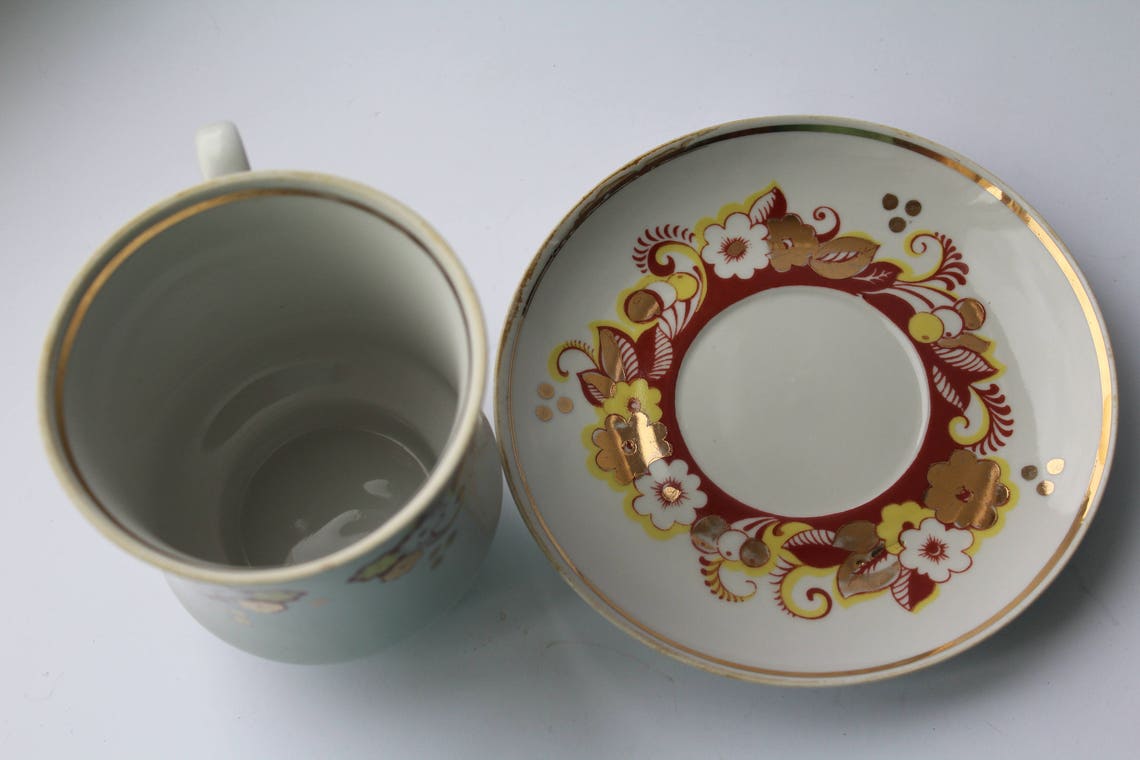 Big Soviet Tea Mug Soviet Cup Soviet Coffee Set Soviet | Etsy