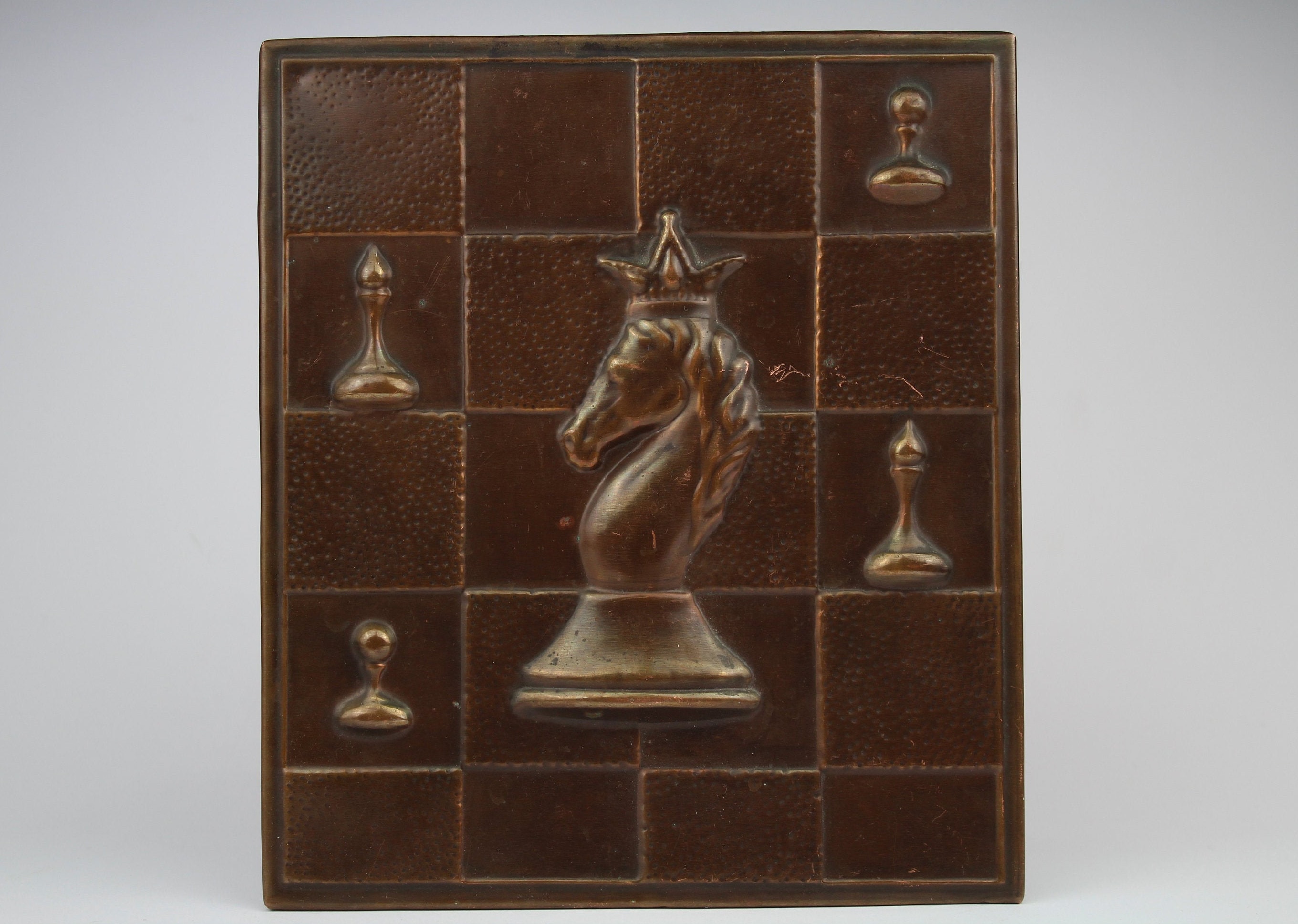 Soviet metal picture chess wall decor chess knight soviet | Etsy