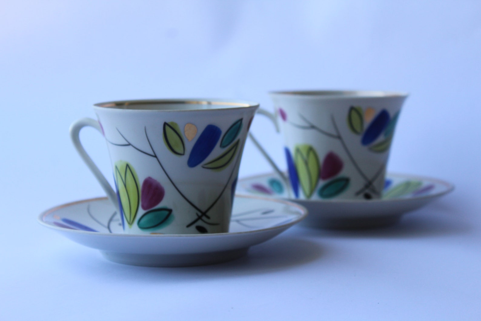 Soviet Coffee Set for 2 Persons Soviet Tea Set Soviet - Etsy