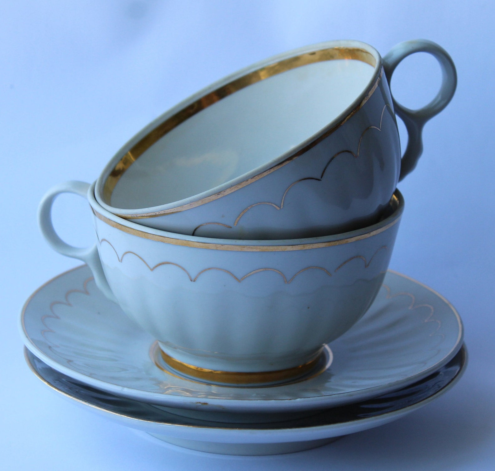 Set of 2 Big Soviet Tea Mugs Vintage Cup Vintage Mug Soviet - Etsy