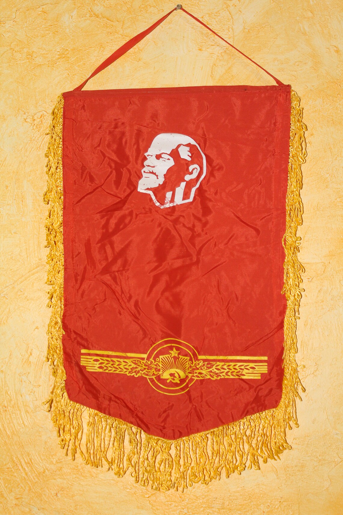 Vintage Soviet Flag Banner. Lenin Pennant . Banner USSR. Sport. Soviet ...