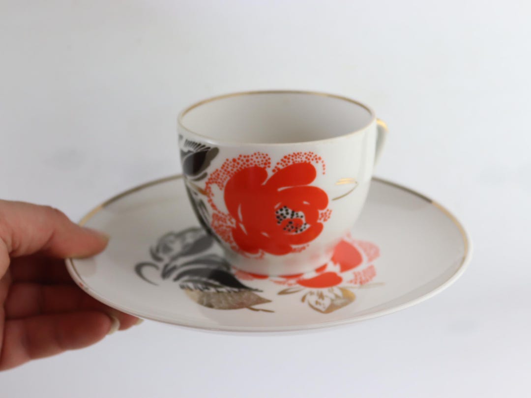 Soviet Porcelain Tea Set, Soviet Tea Set, USSR Service, Vintage Tea ...