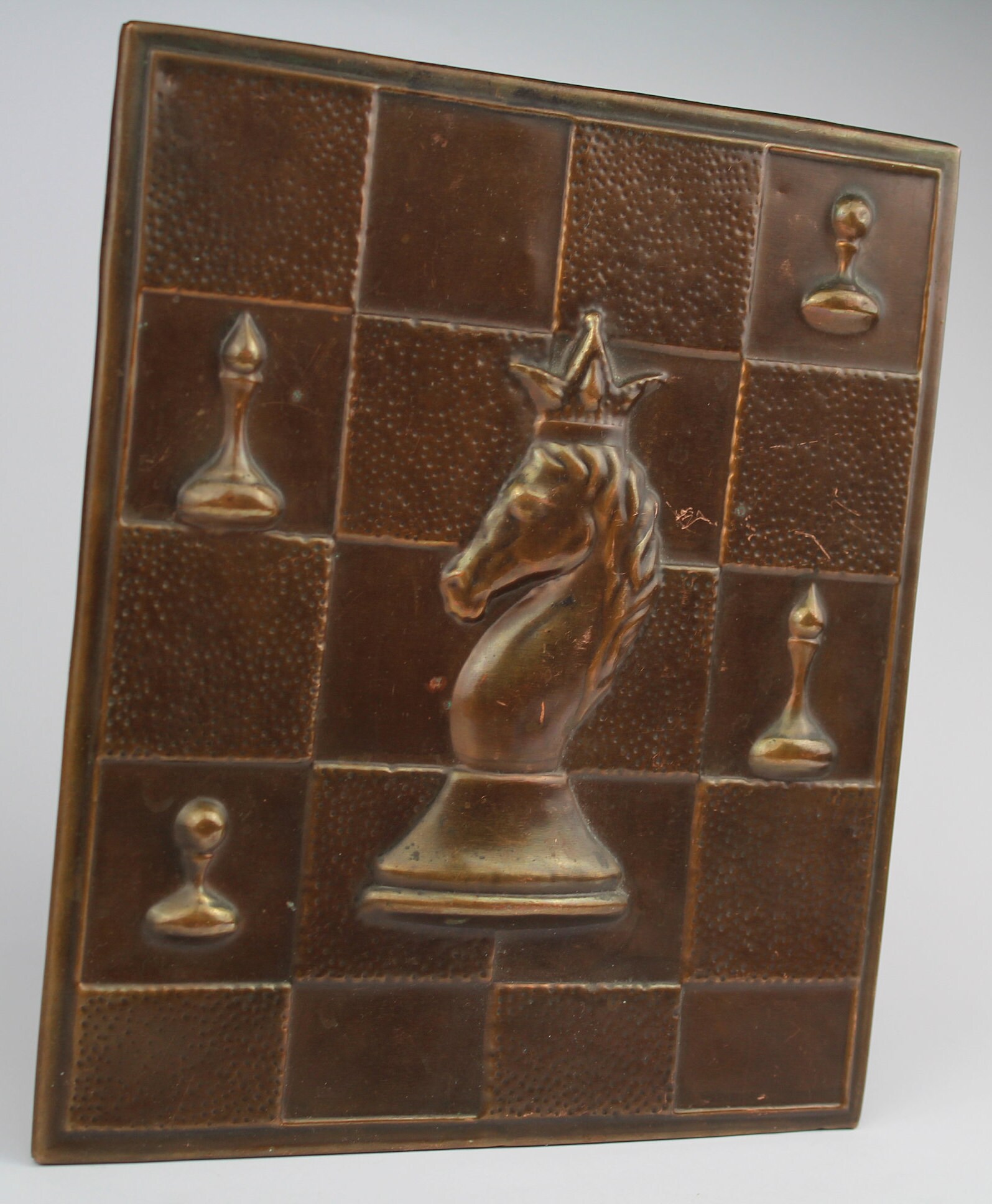 Soviet metal picture chess wall decor chess knight soviet | Etsy