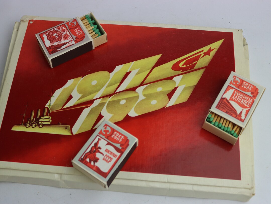 1987 Soviet Safety Matches Set 70 Years of the Great October Revolution ...