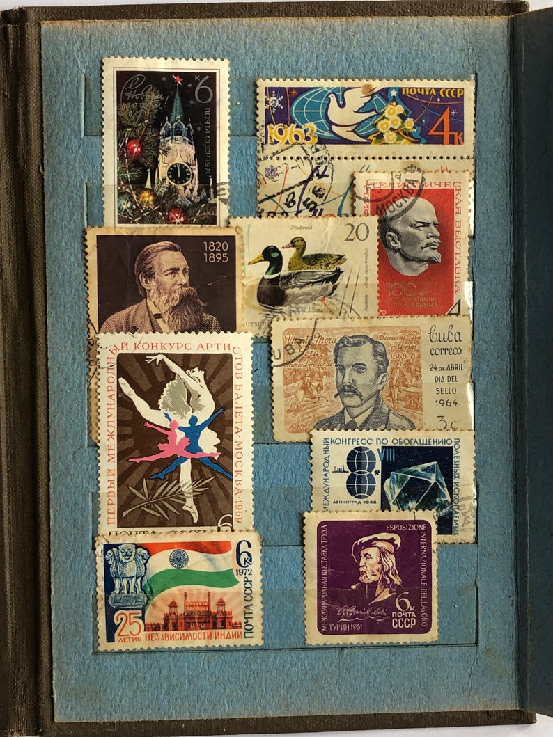 Soviet Postage Stamp Collecting Album Vintage Stamp Book - Etsy