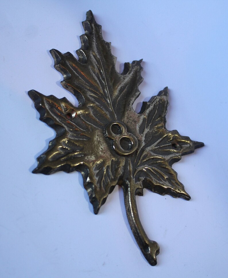 Bronze Soviet Nameplate Eight, Vintage Nameplate 8, Eighth House, Metal ...