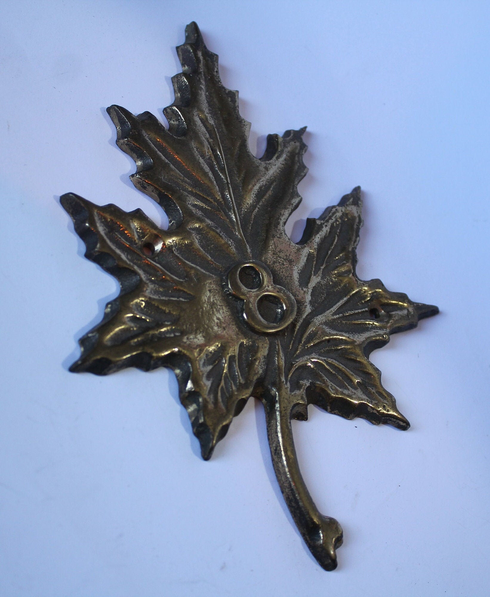 Bronze Soviet Nameplate Eight, Vintage Nameplate 8, Eighth House, Metal ...