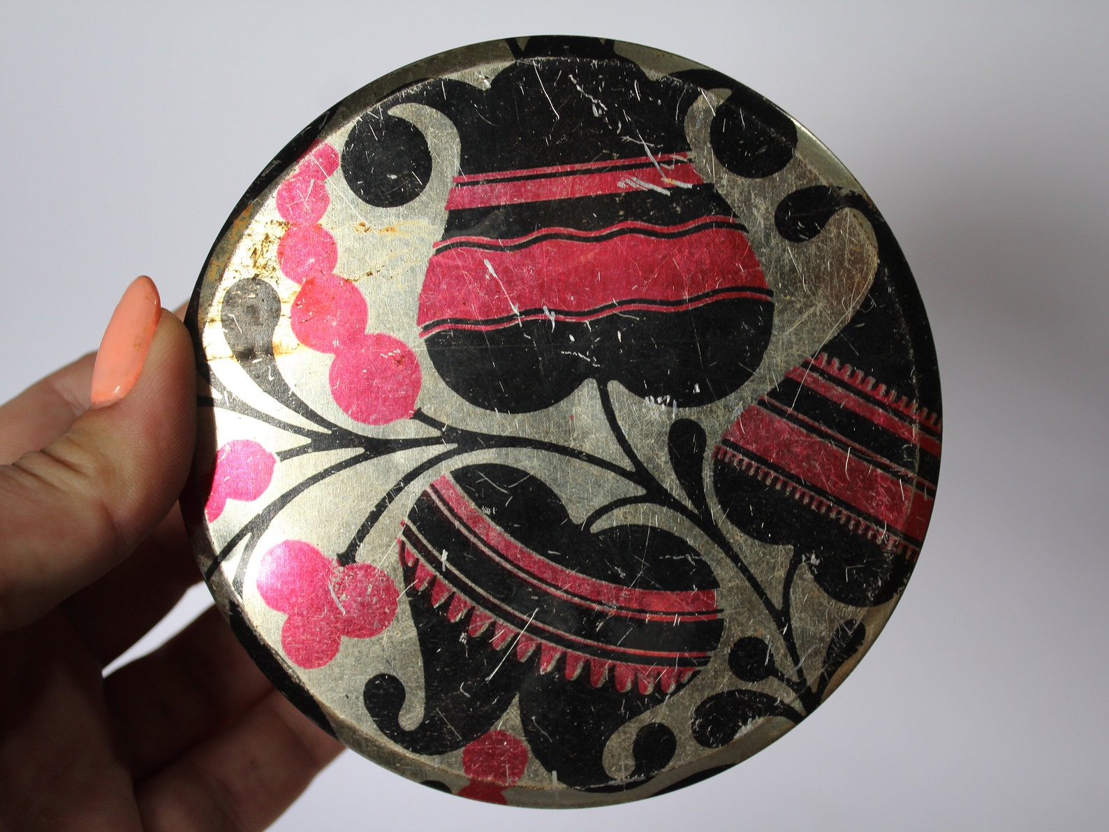 Soviet Tin Box. Box for Beads, Vintage Tin Holder, Soviet Vintage Tin ...