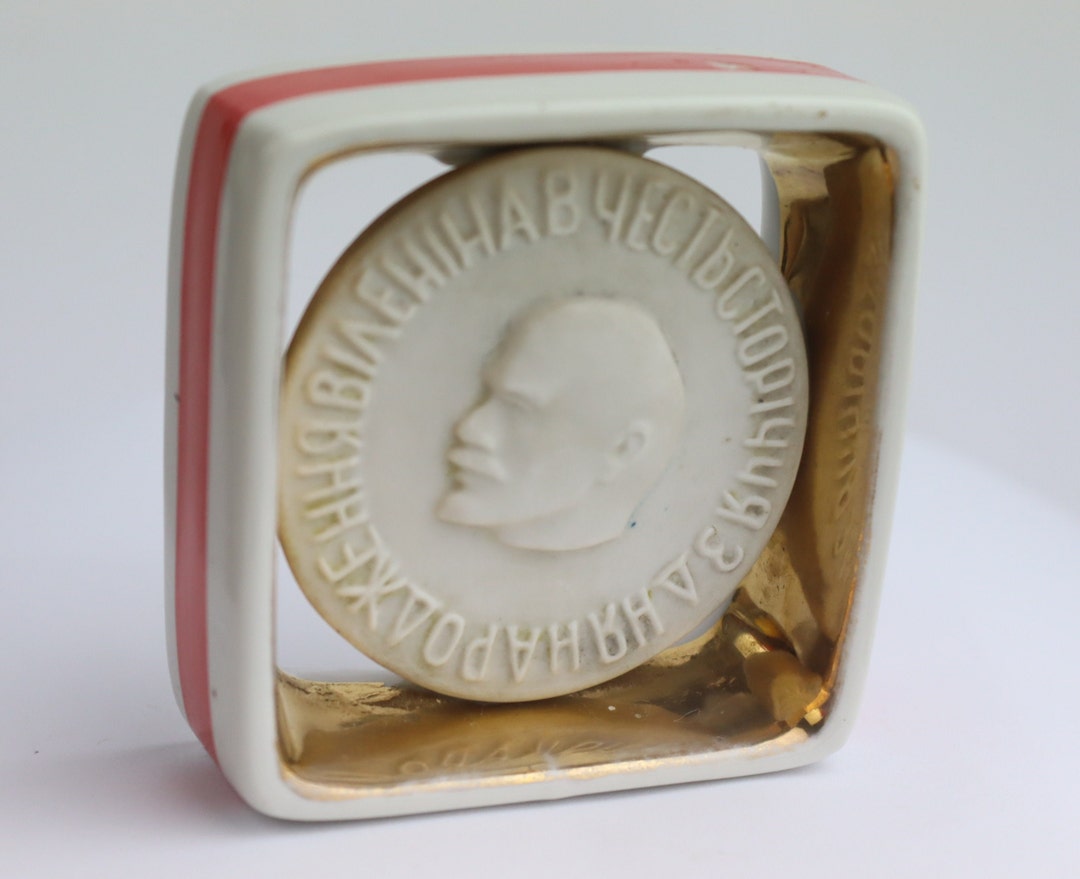 1970 Soviet Porcelain Ceramics Souvenir Lenin. Souvenir Ussr. Vintage ...