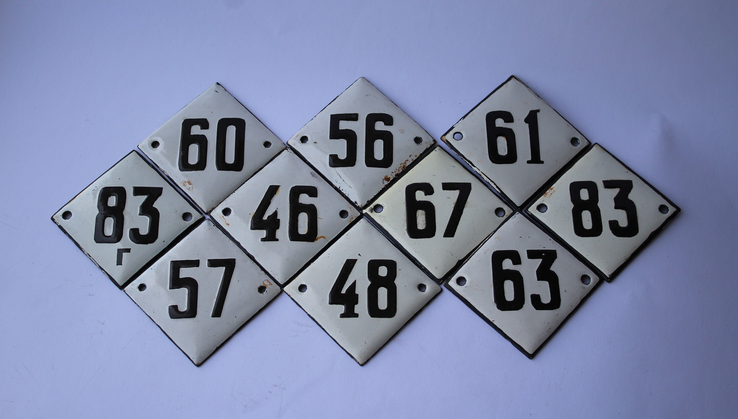 Soviet Enamel Apartment Sign, House Number Sign, Nameplate. Vintage ...
