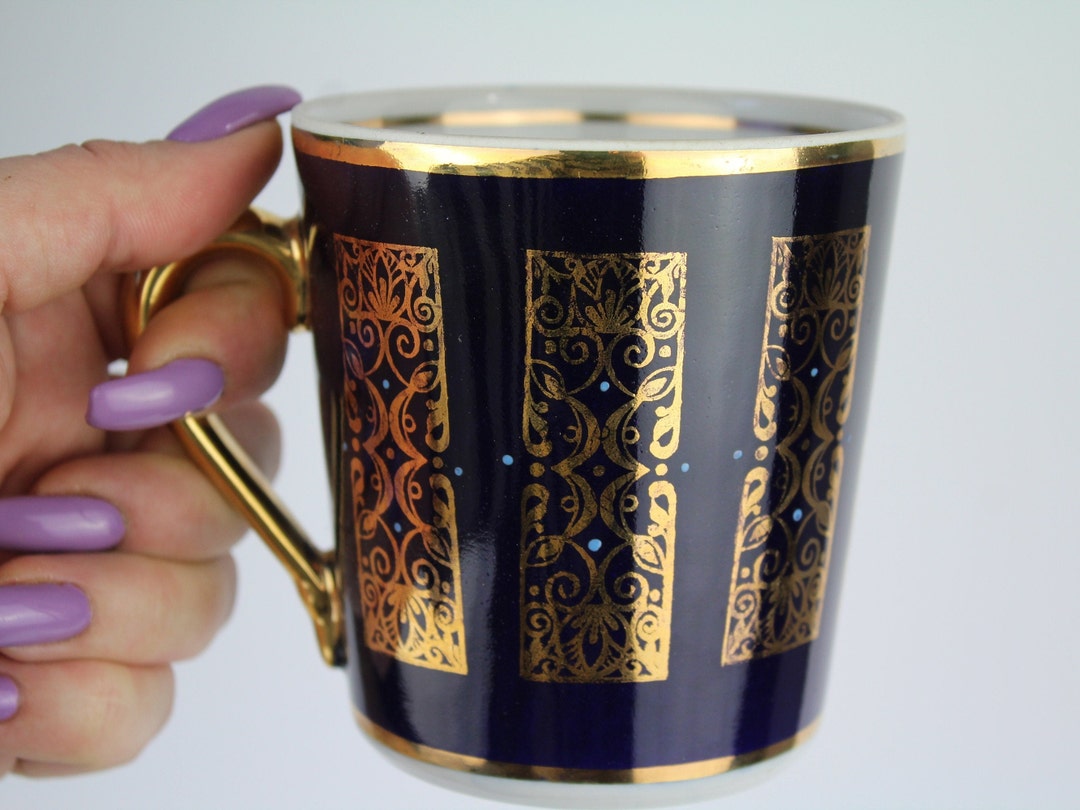 Big Soviet Cobalt Tea Mug, Big Soviet Cobalt Mug, Soviet Coffee Set ...