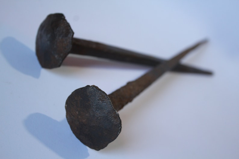 Two Vintage Ship Nails, Soviet Nail, Nails, Rusty Nail, Vintage Nail ...