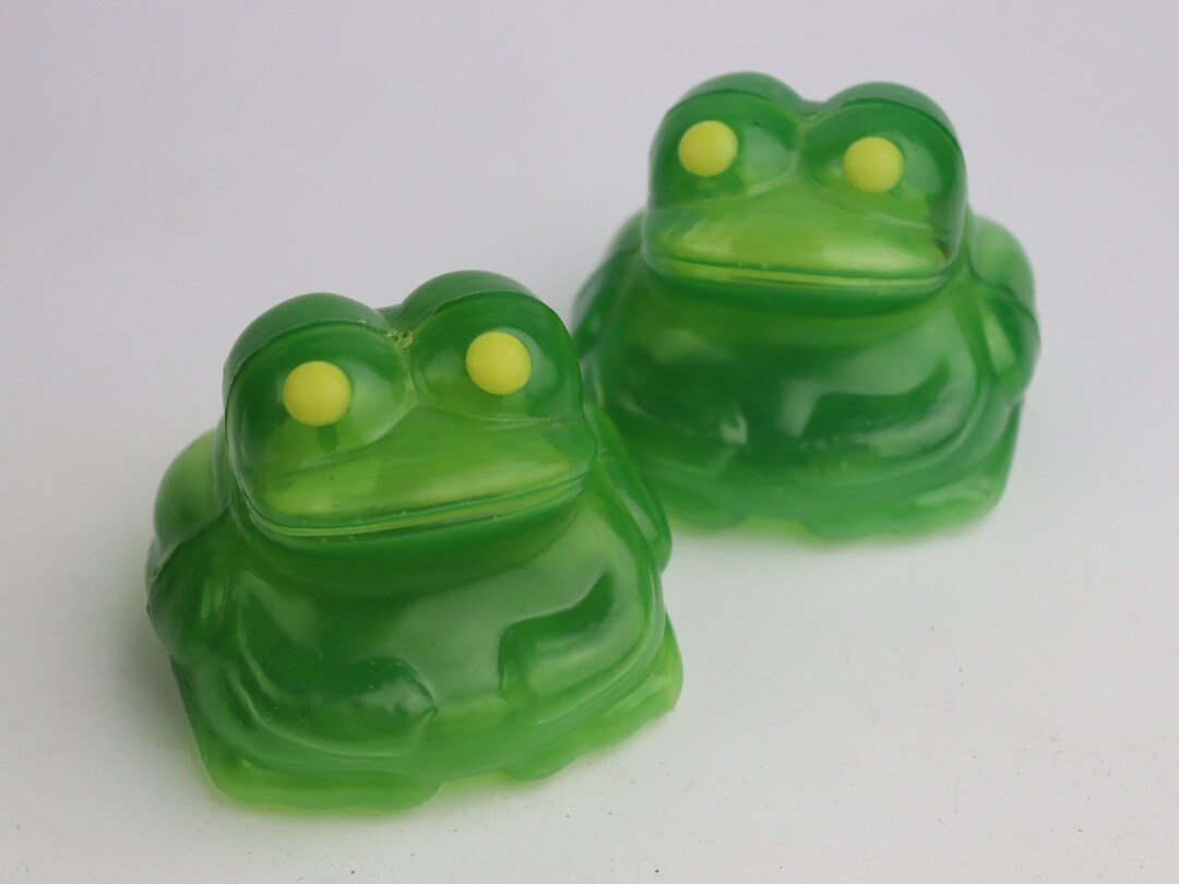 7 Cm Very Rare Duet of Soviet Plastic Toys Baby Frog Rattle, Ussr Doll ...