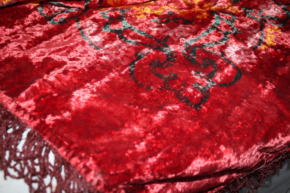 Soviet Plush Tablecloth, Vintage Tablecloth, Rustic Carpet, Vintage ...