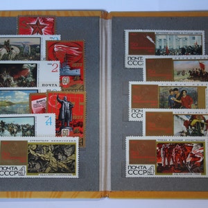 1968 Rare Soviet Postage Stamp Collecting Album, Soviet Stamp Book ...