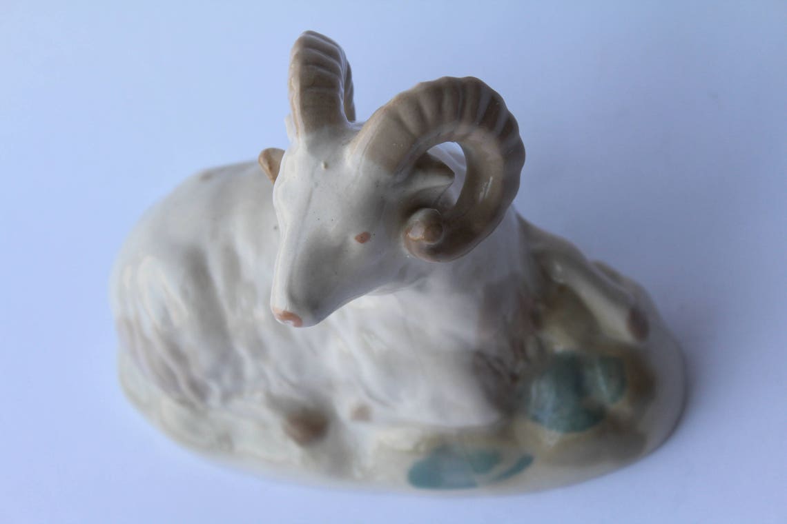 Soviet Porcelain figurine Mountain sheep Vintage statuette | Etsy