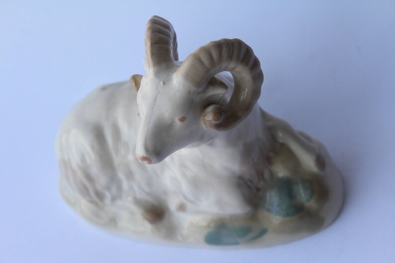Soviet Porcelain Figurine Mountain Sheep, Vintage Statuette Mountain ...
