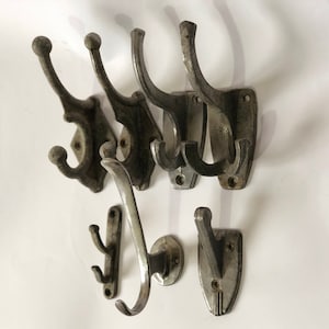 Set of 7 Soviet Wall Hooks. Very Old Hook. Soviet Coat Hook. Metal Wall ...