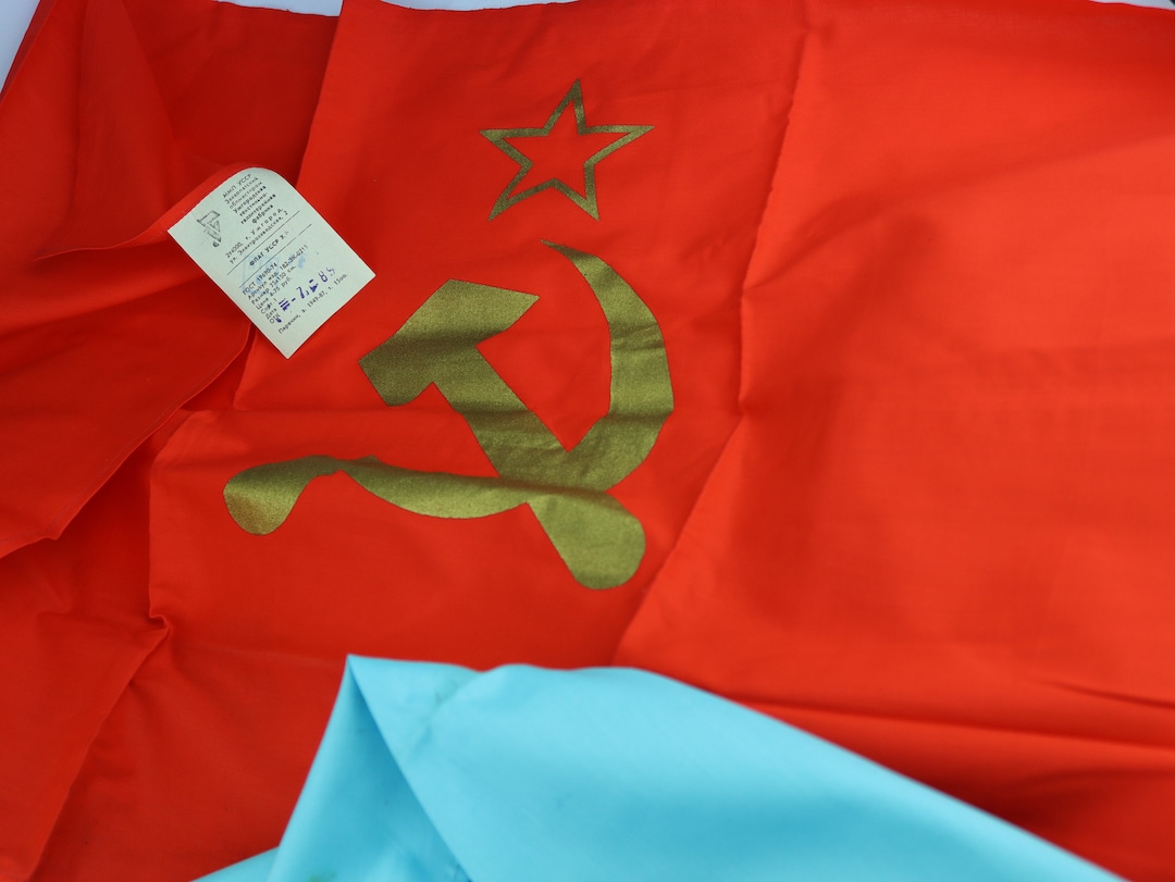 1988 NEW Big Vintage Soviet Flag Banner, Ussr Sickle and Hammer.lenin ...