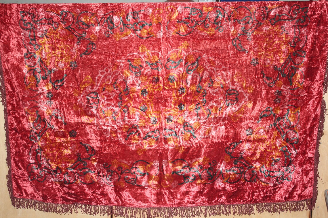 Soviet Plush Tablecloth Vintage Tablecloth Rustic Carpet - Etsy