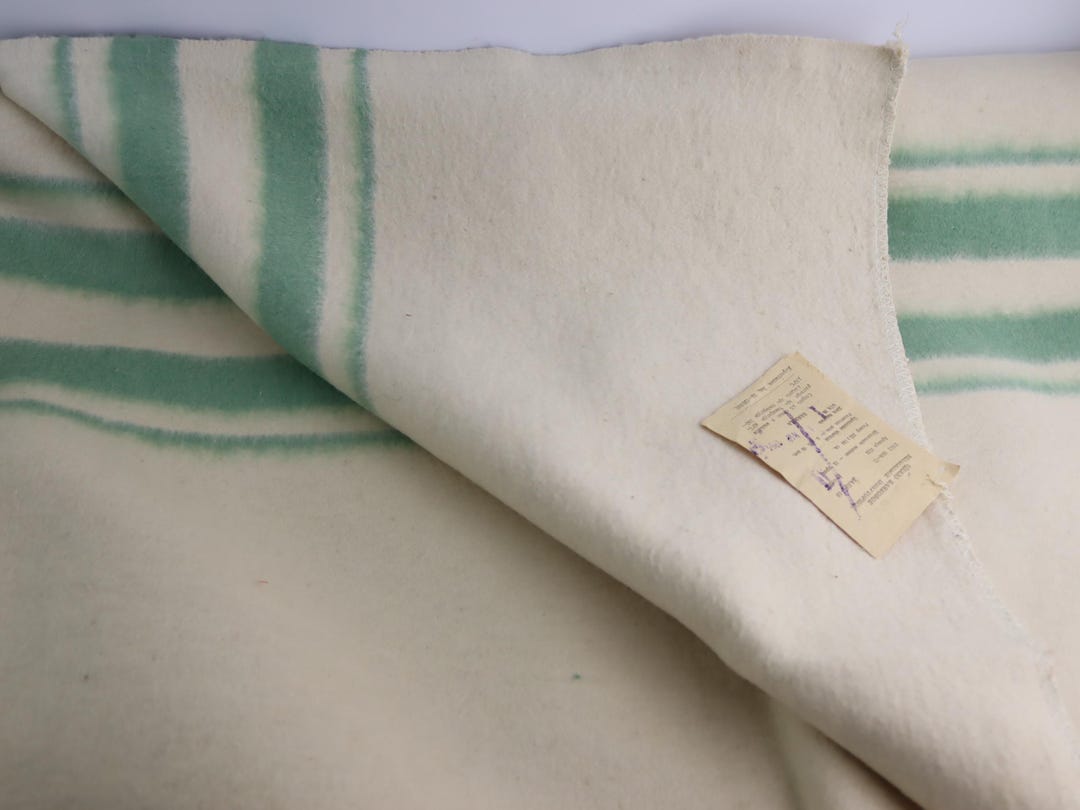 NEW 205x140 Cm Soviet Wool Blanket, Ussr Coverlet, Vintage Heavy ...