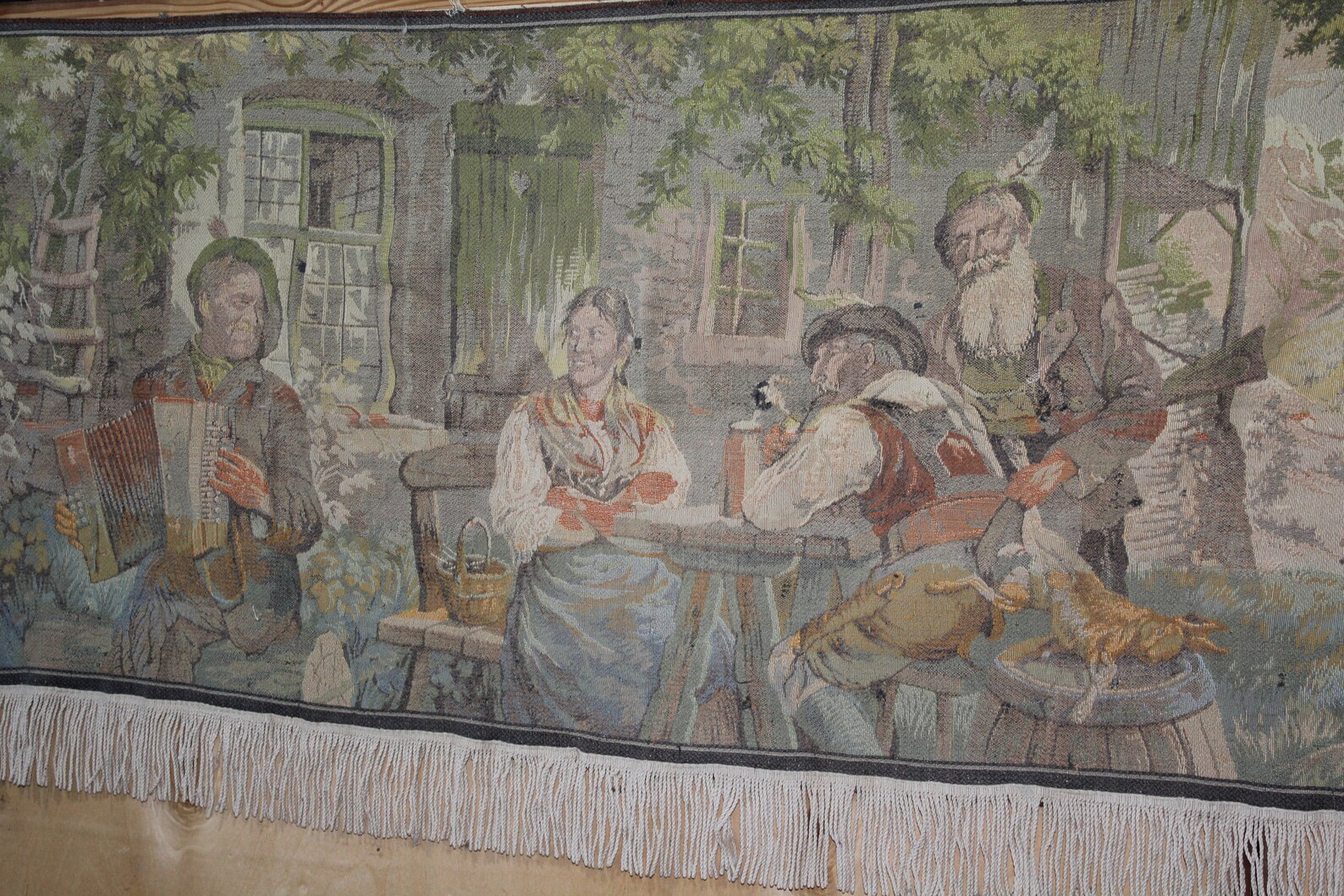 Vintage Gobelin Carpet, Tapestry Carpet, Vintage Wall Carpet, Bedspread ...