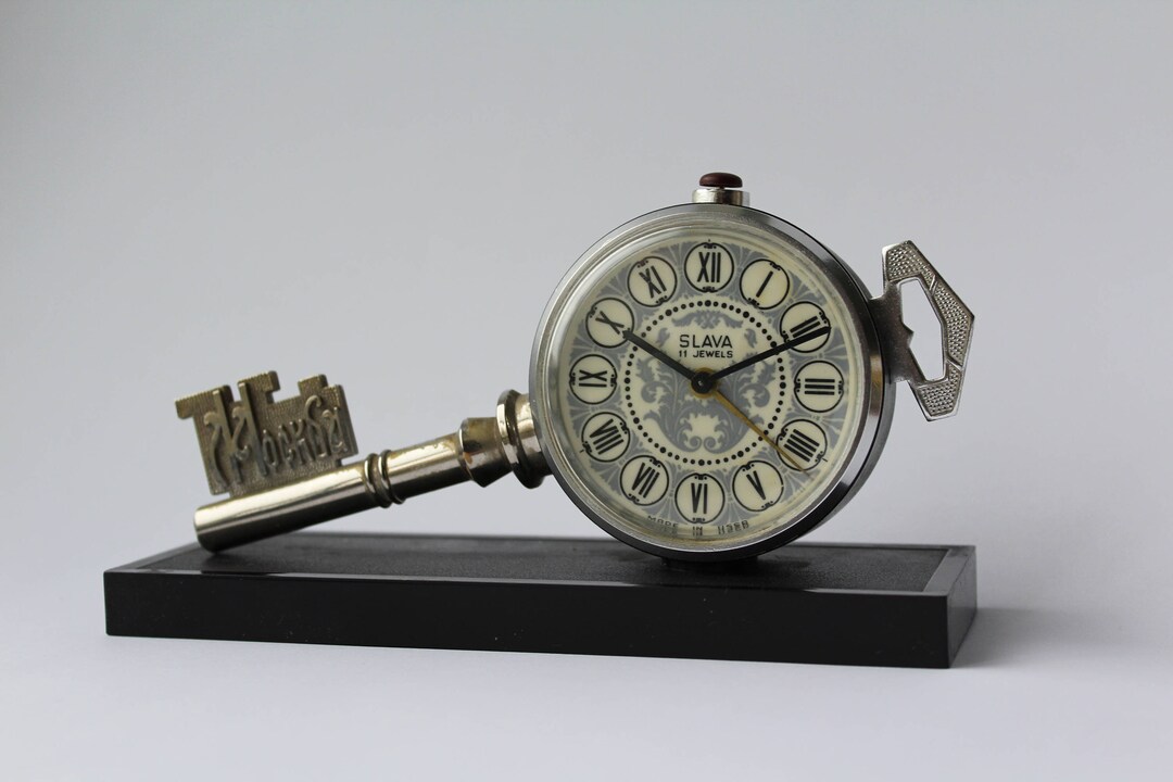 Working Soviet Alarm Clock Slava Moscow. Desk Clock USSR. Vintage Clock ...