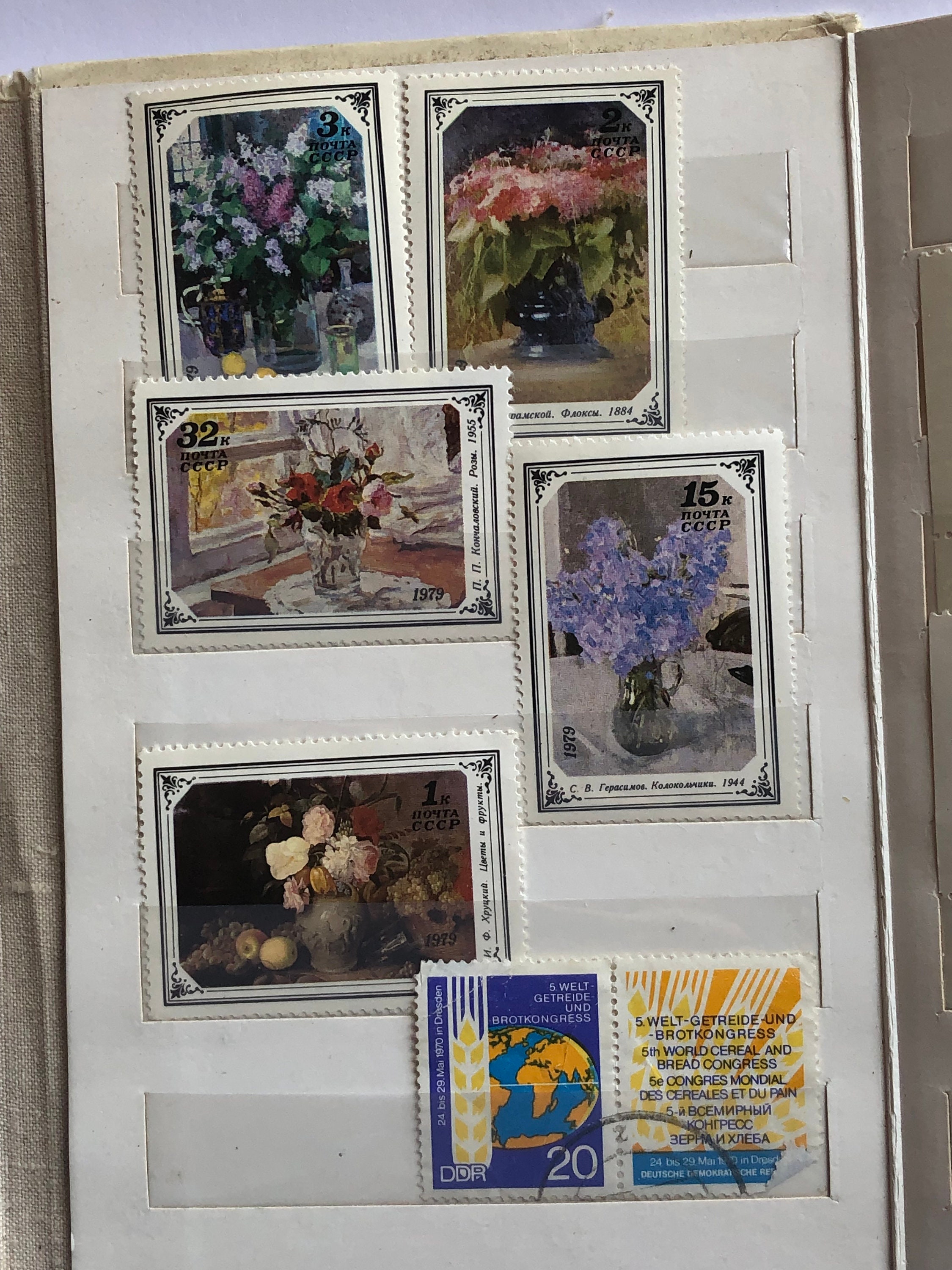 Soviet Postage Stamp Collecting Album , Vintage Stamp Book, Small Stamp ...